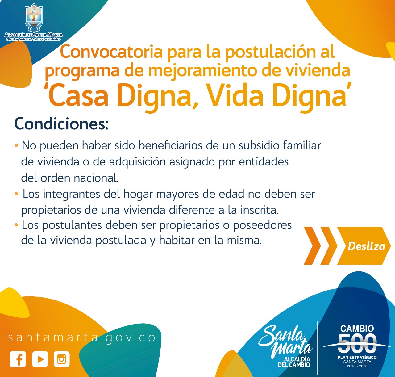 #Atención Abren convocatoria para ‘Casa Digna, Vida Digna’, conozca los ...