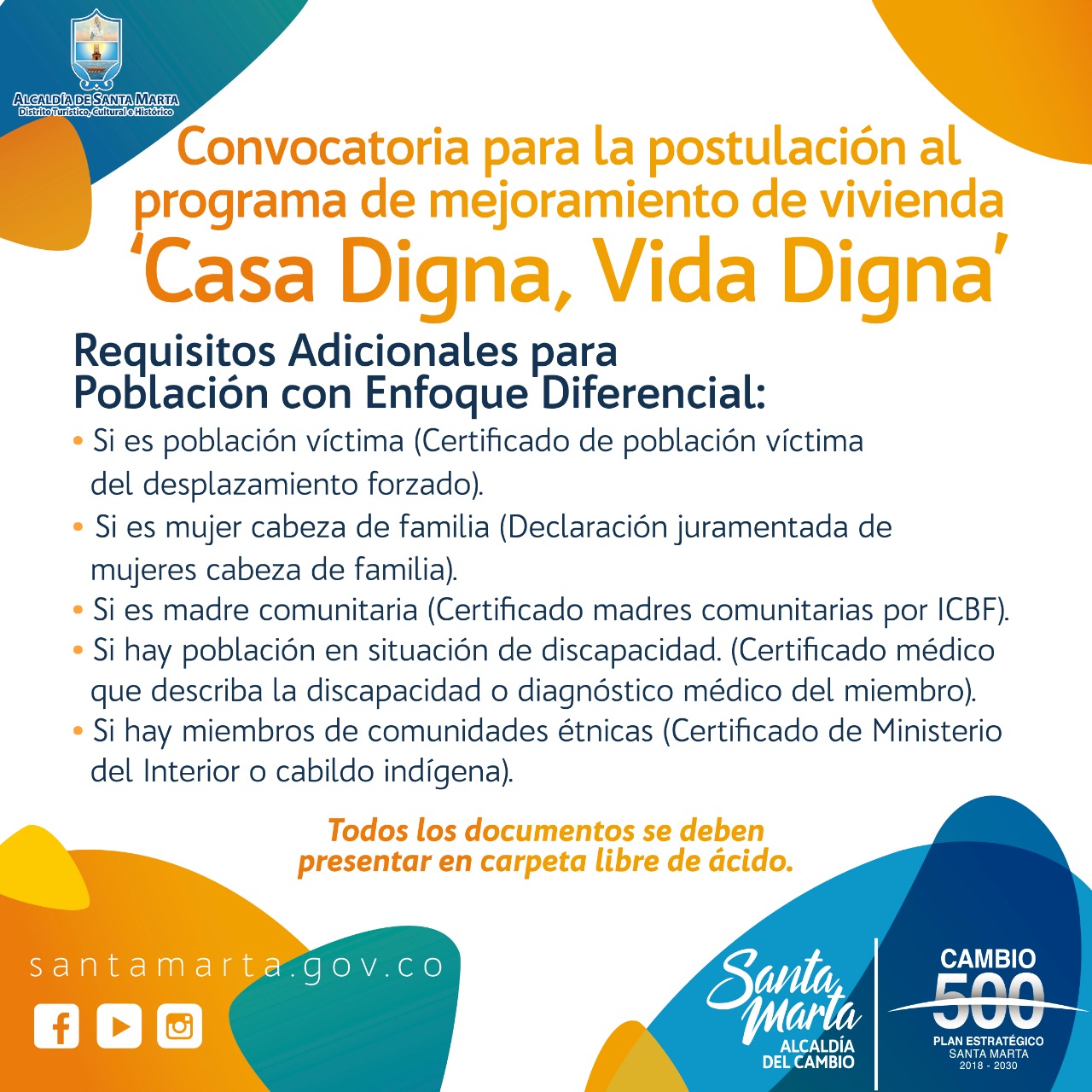 #Atención Abren convocatoria para ‘Casa Digna, Vida Digna’, conozca los ...