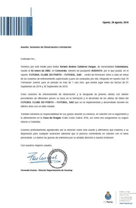 Kerwin Calderón Vargas, el concordiano que se probará en el Centro de ...