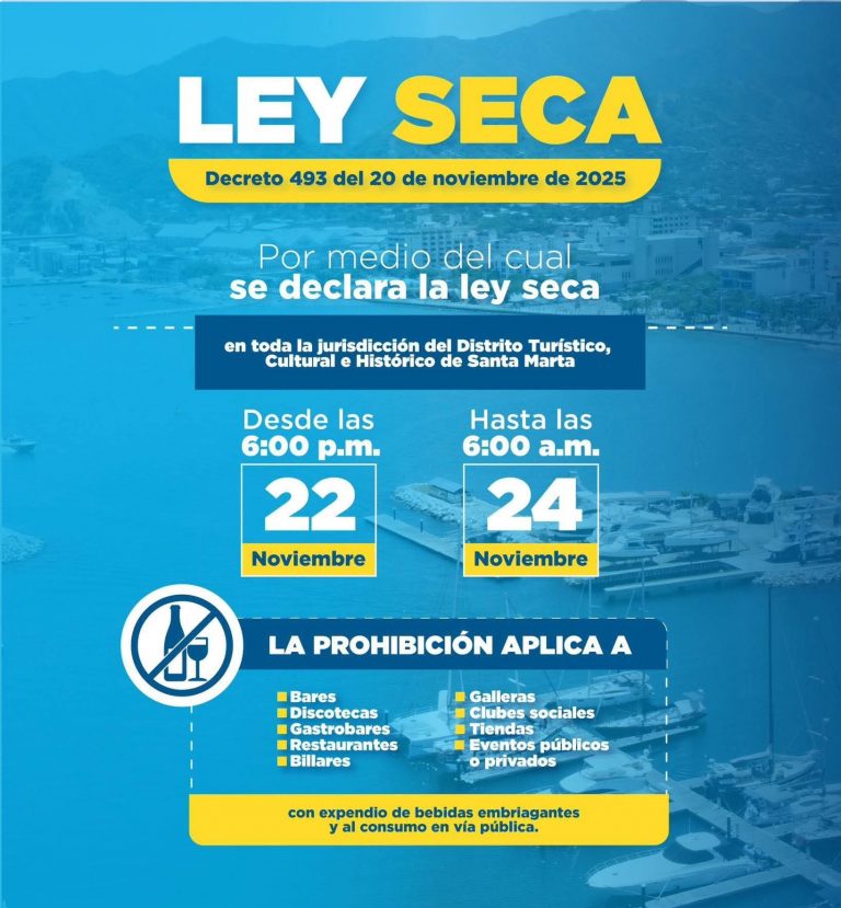 Alcaldía de Santa Marta decreta Ley Seca para este fin de semana - Santa Marta Al Día